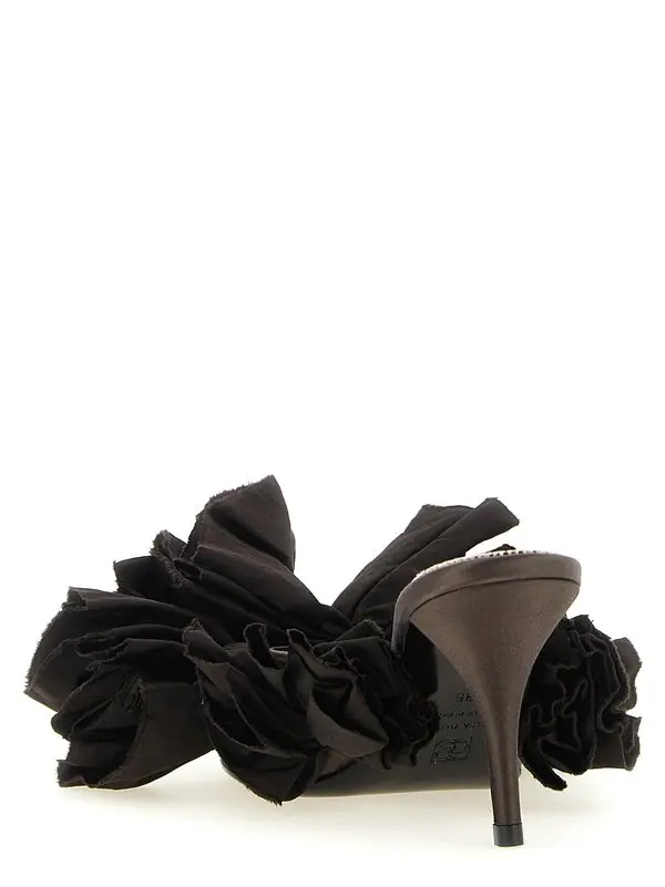 Magda Butrym Taffeta Floral Mules
