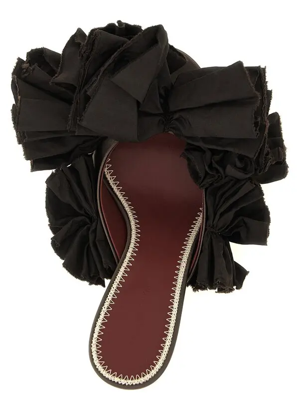 Magda Butrym Taffeta Floral Mules