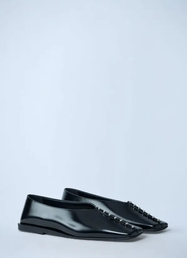 JIL SANDER Leather Ballerina Flats