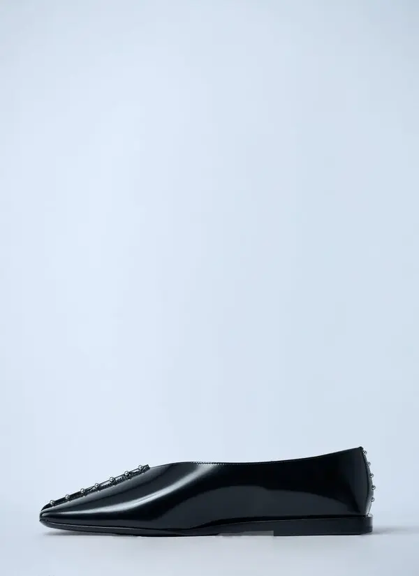 JIL SANDER Leather Ballerina Flats