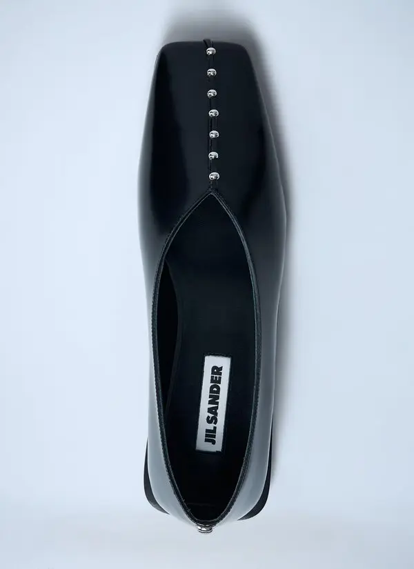 JIL SANDER Leather Ballerina Flats