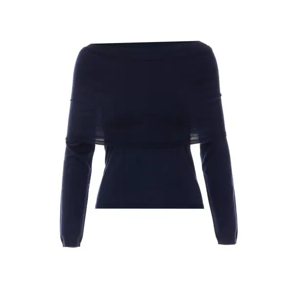 Max Mara Faretra Long-sleeve Cashmere Top - Blue