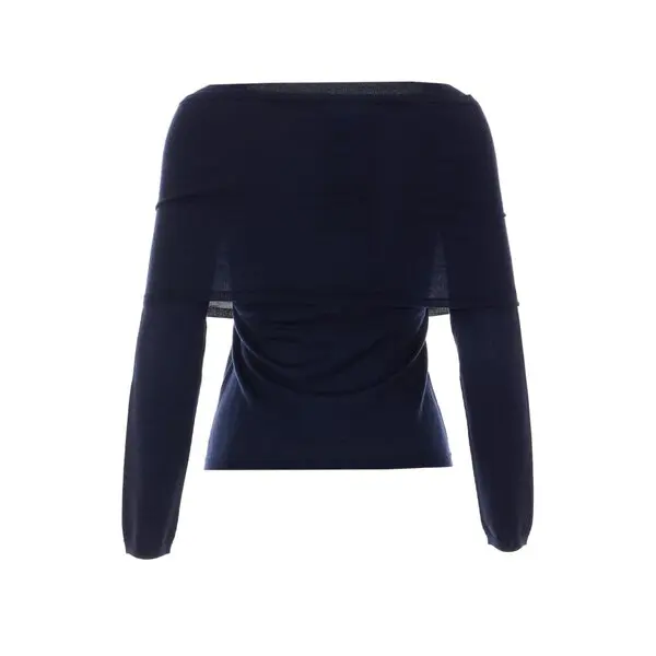 Max Mara Faretra Long-sleeve Cashmere Top - Blue