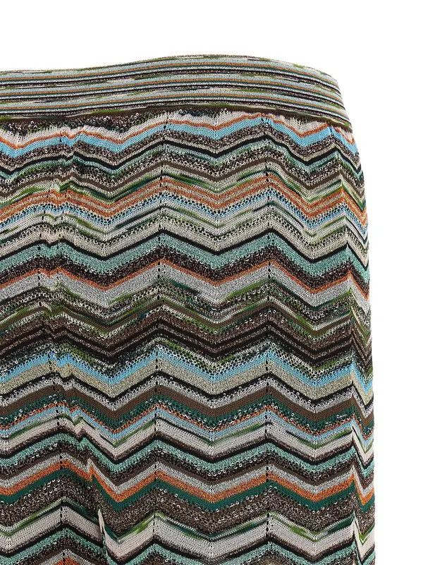 Missoni Metallic Chevron Palazzo Pants - Multicolor