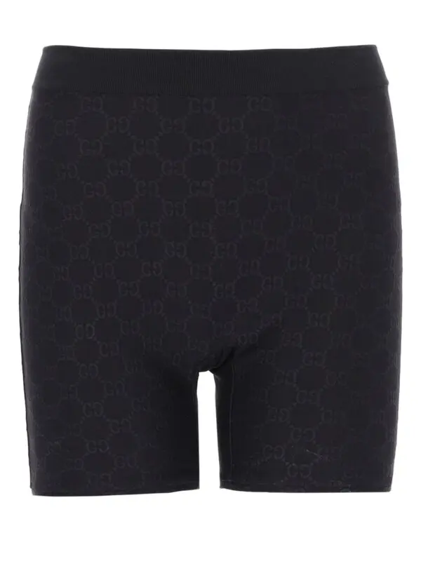 Gucci Jersey Jacquard Gg Shorts - Black