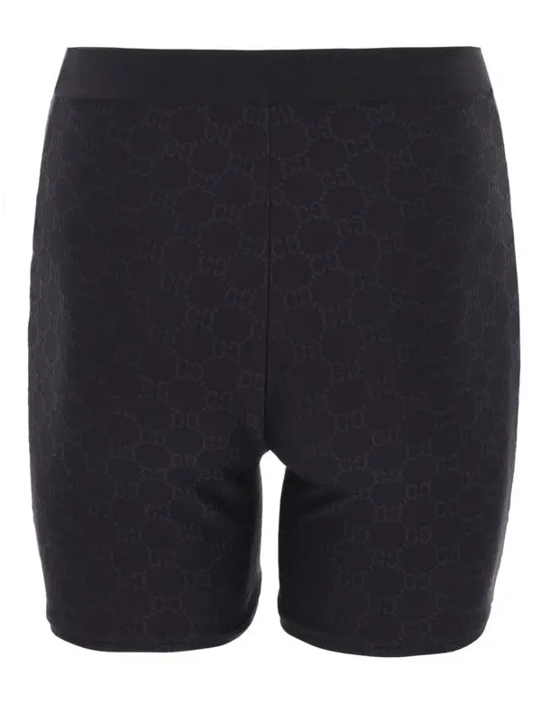 Gucci Jersey Jacquard Gg Shorts - Black