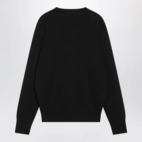 AMI Paris De Coeur Wool Cardigan - Black