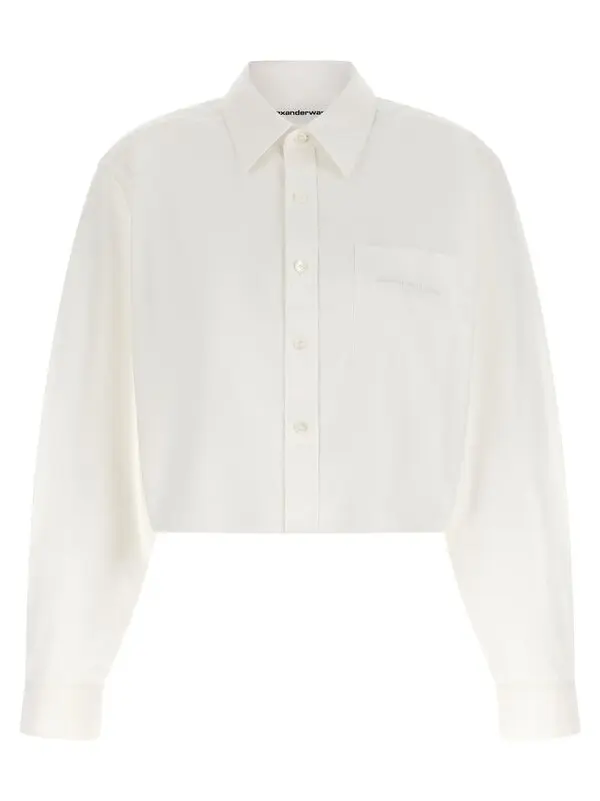 Alexander Wang Cropped Cotton Shirt - White