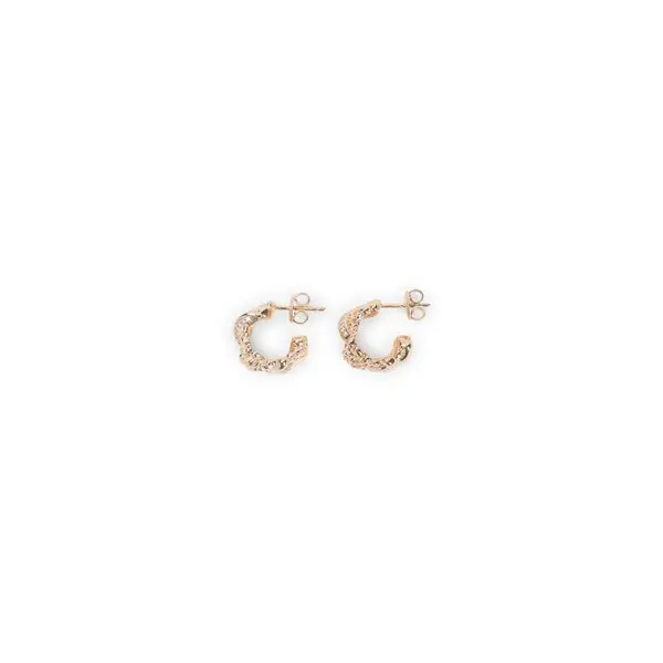 Bottega Veneta Crystal Hoop Earrings - Silver