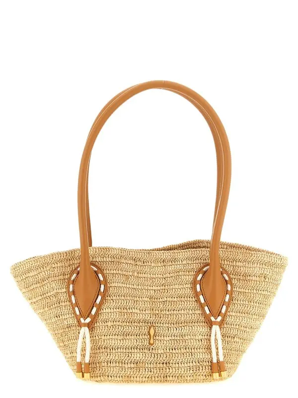 CHRISTIAN LOUBOUTIN Venus Basket' Mini Shopping Bag - Cream