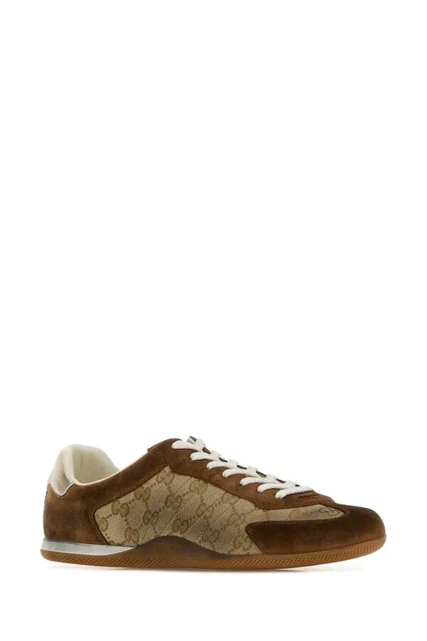 Gucci Fabric And Suede Shift Sneakers