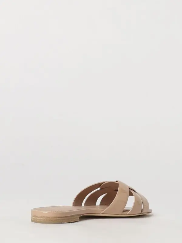 Saint Laurent Flat Sandal - Cream