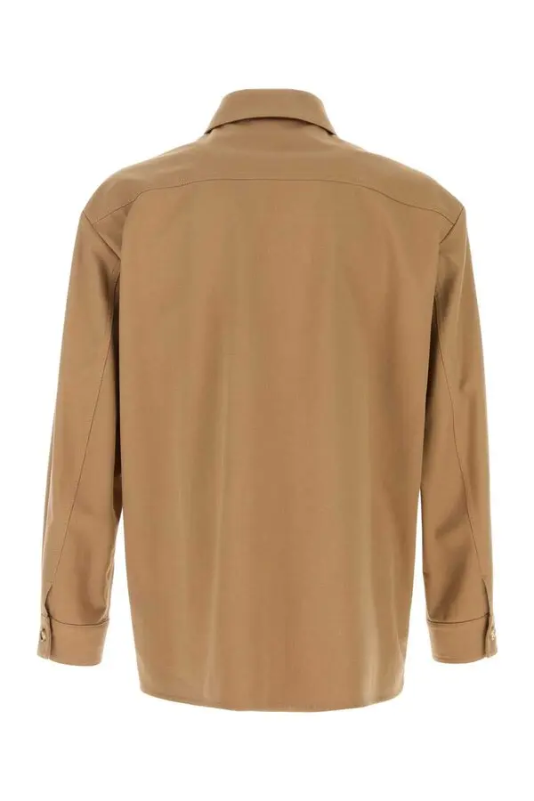 Valentino Garavani Camel Twill Shirt - Brown