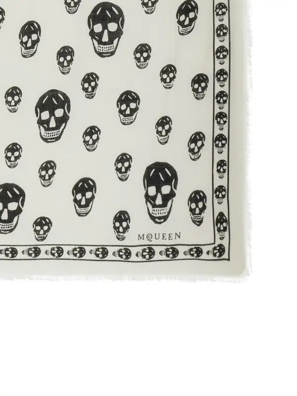 Alexander McQueen Skull Scarf - Cream