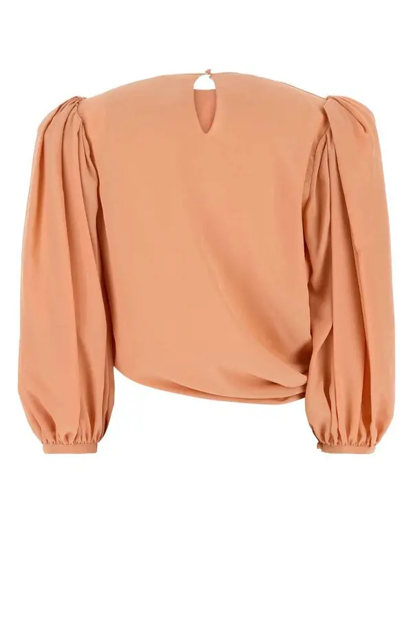 Chloé Salmon Crepe Top