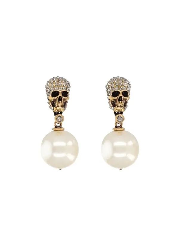Alexander McQueen Skull Earrings With Pav