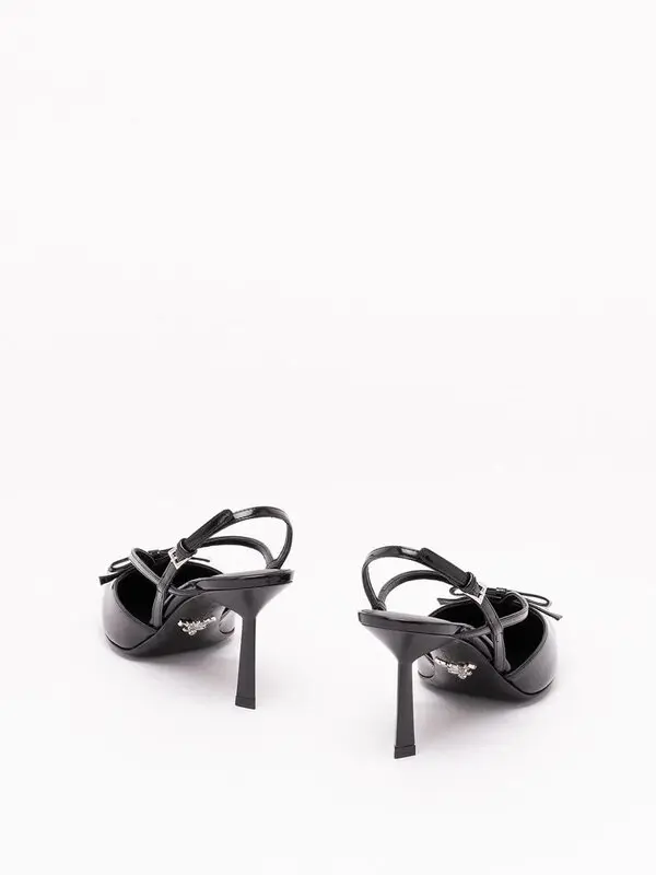 Prada Brushed Leather Slingback Pumps - Multicolor