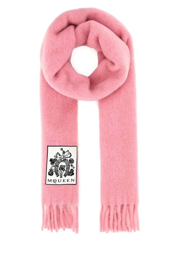 Alexander McQueen Alpaca Blend Scarf - Pink
