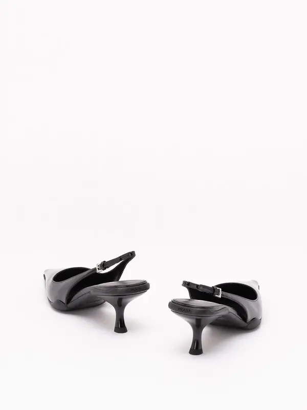 Prada Brushed Leather Slingback Pumps