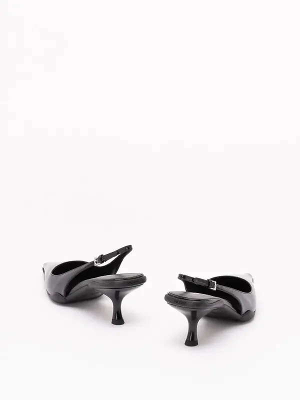 Prada Brushed Leather Slingback Pumps