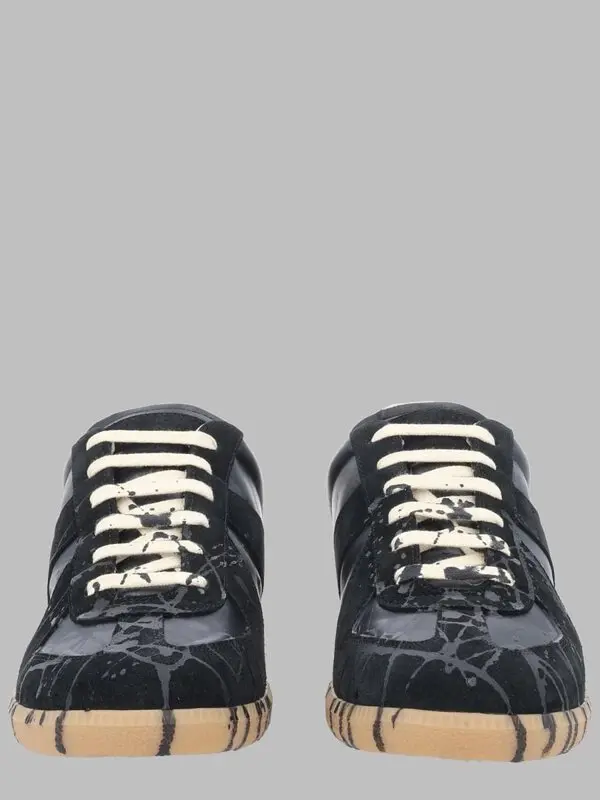 MAISON MARGIELA Leather Replica Sneakers - Black