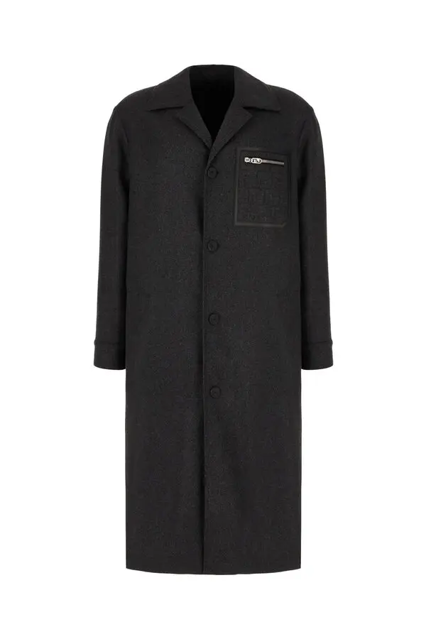 Fendi Long Overcoat - Multicolor