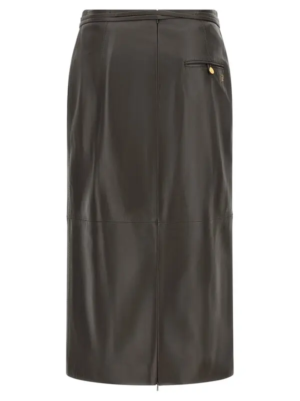 Alberta Ferretti Leather Skirt