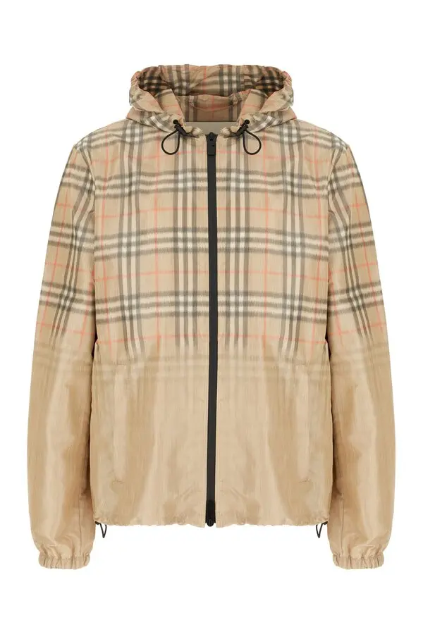 Burberry Check Windbreaker Jacket - Multicolor