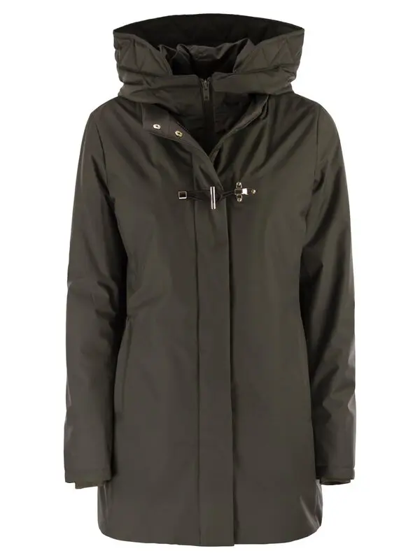 FAY Technical Gabardine Toggle Coat