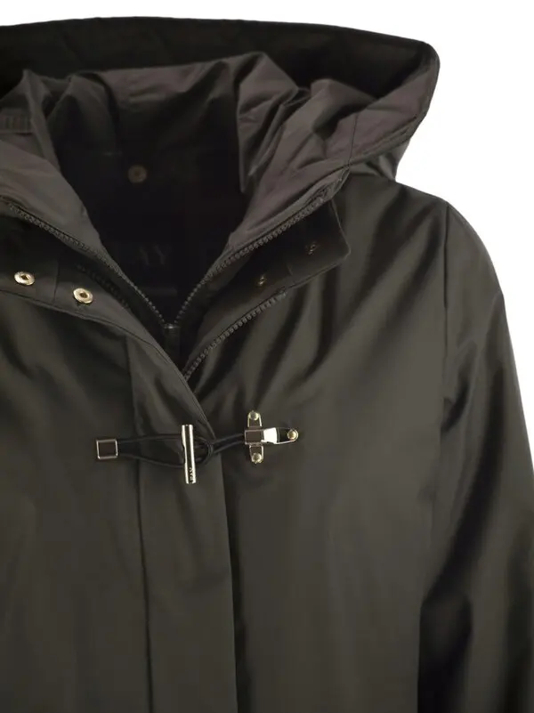 FAY Technical Gabardine Toggle Coat