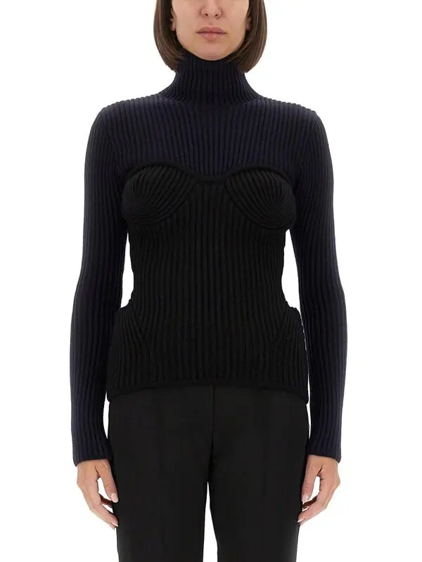 JEAN PAUL GAULTIER Shirt With Corset - Blue