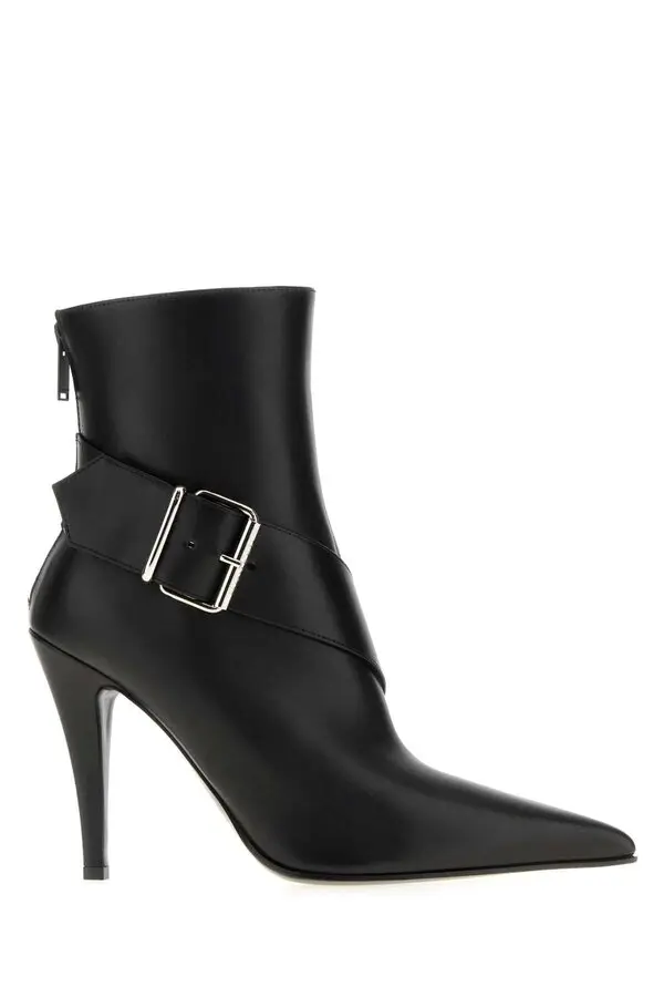 Alexander McQueen Leather Ankle Boots