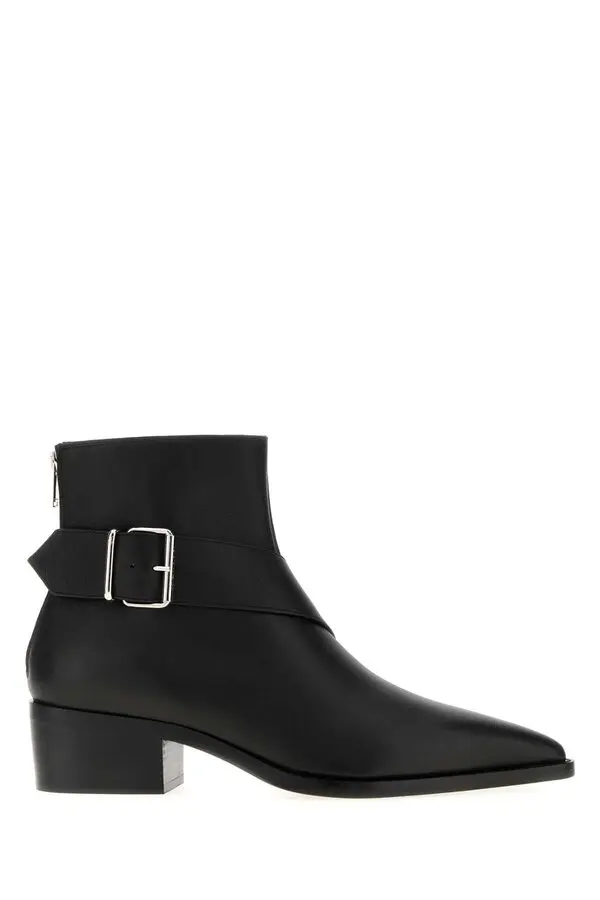 Alexander McQueen Leather Heron Ankle Boots