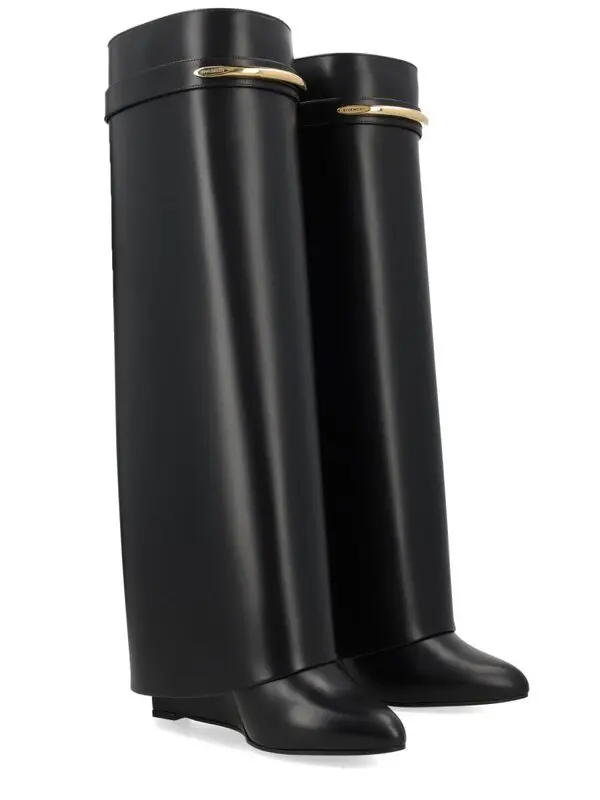 Givenchy Shark Pinch Leather Boots - Black