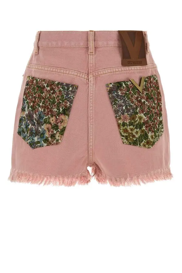 Valentino Garavani Denim Shorts - Pink