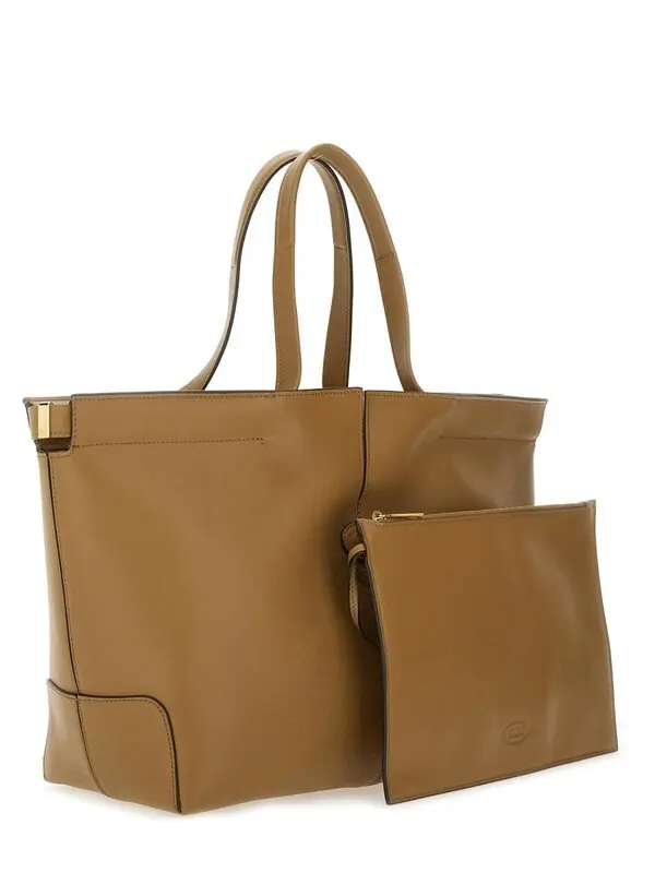 TOD'S Di Bag Folio Tote - Brown