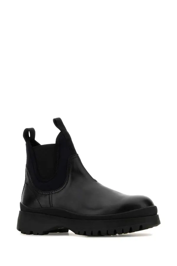Prada Leather Ankle Boots