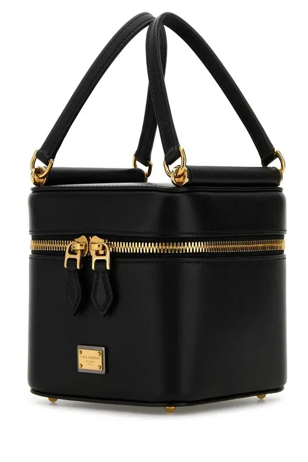 Dolce & Gabbana Leather Sicily Cube Handbag