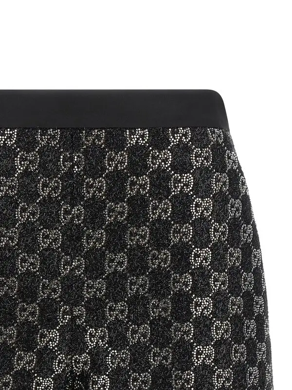 Gucci Gg Lamé Tweed Shorts - Black