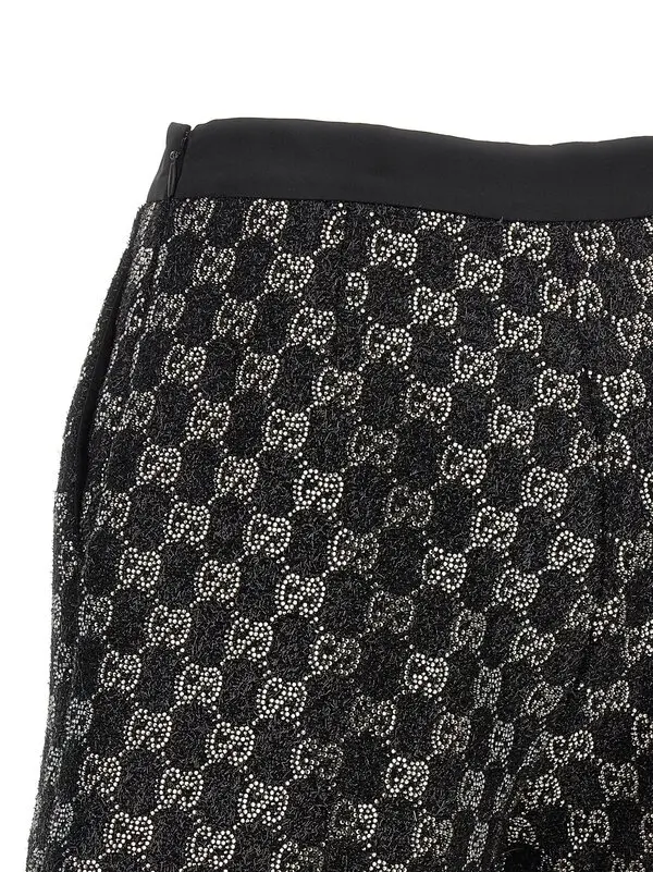Gucci Gg Lamé Tweed Shorts - Black