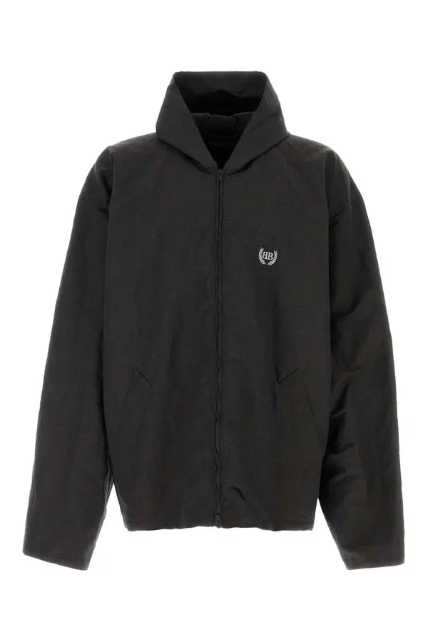 Balenciaga Slate Linen Blend Jacket