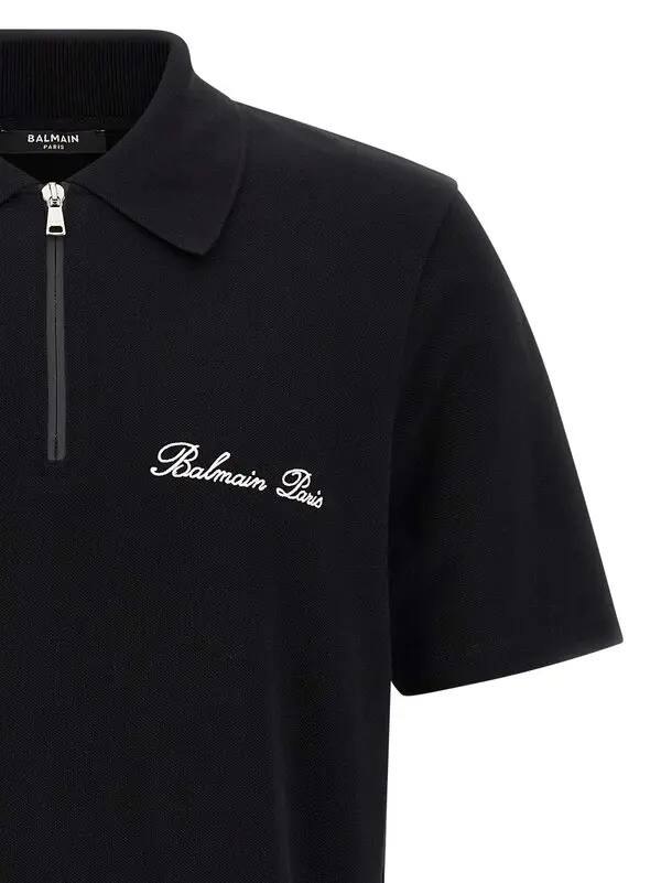 Balmain Logo Embroidery Polo Shirt - Multicolor