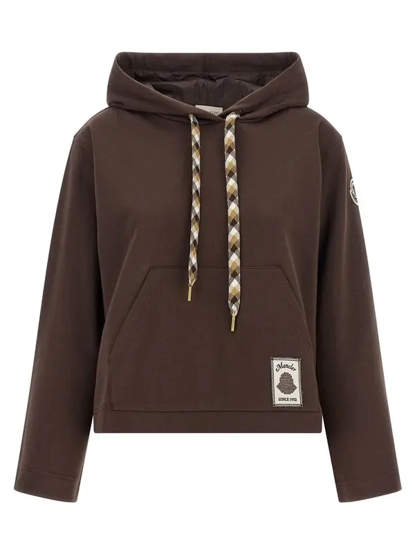 Moncler Maxi Drawstring Hoodie - Brown