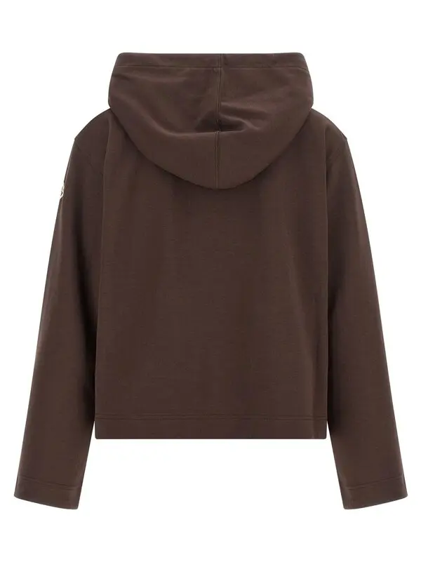 Moncler Maxi Drawstring Hoodie - Brown