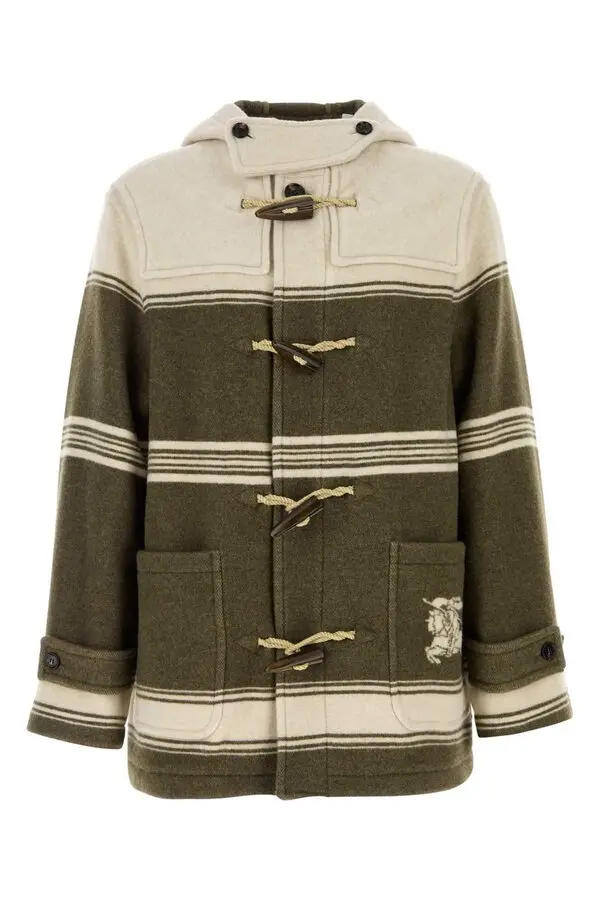 Burberry Embroidered Wool Blend Harrogate Montgomery - Multicolor