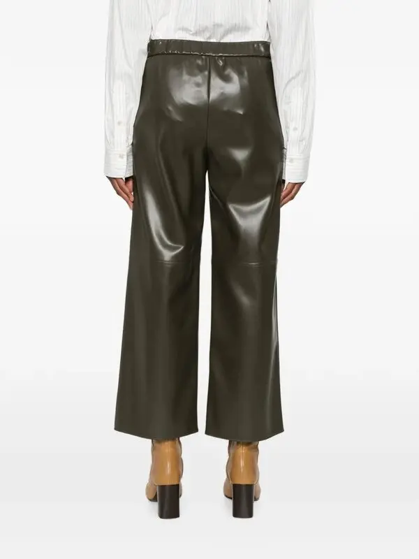 Max Mara S Leather-look Cropped Pants
