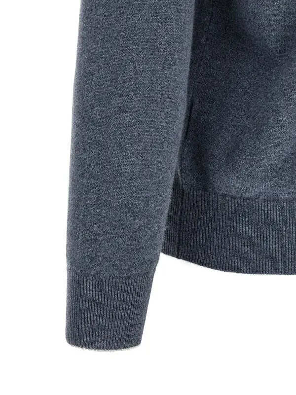 Brunello Cucinelli Cashmere Half-zip Sweater - Blue