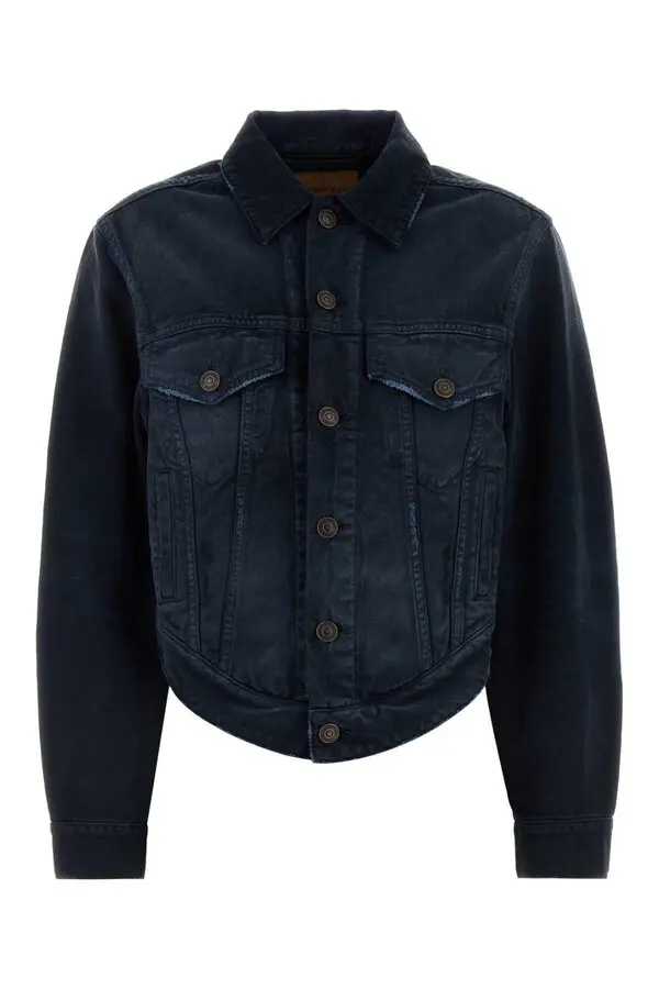 Balenciaga Dark Denim Jacket - Blue