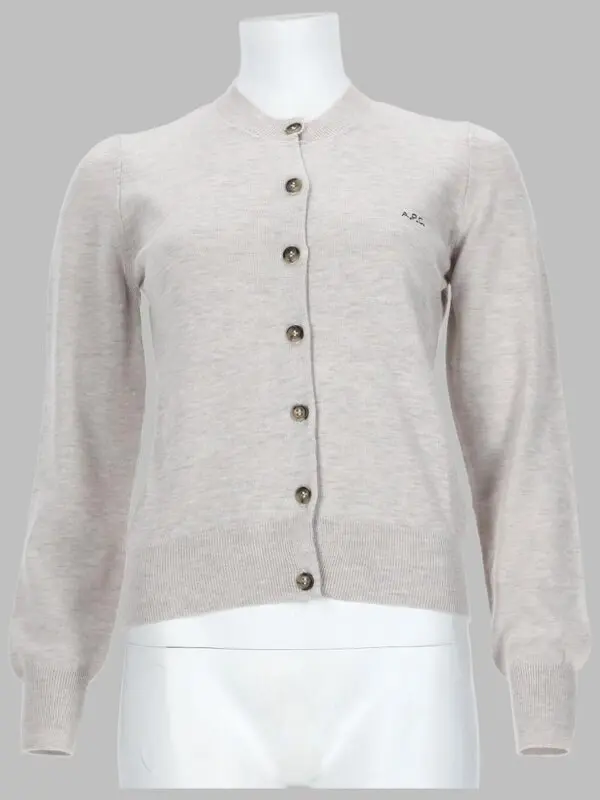 A.p.c. Cardigan In Lana - Gray
