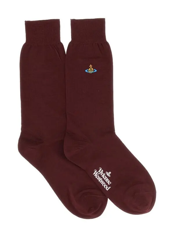 VIVIENNE WESTWOOD Socks With Orb Embroidery - Multicolor